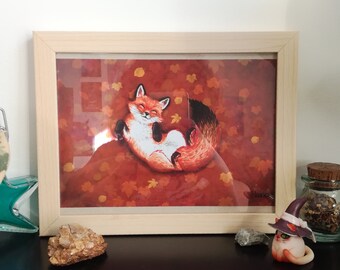 Autumn Fox Print - Etsy