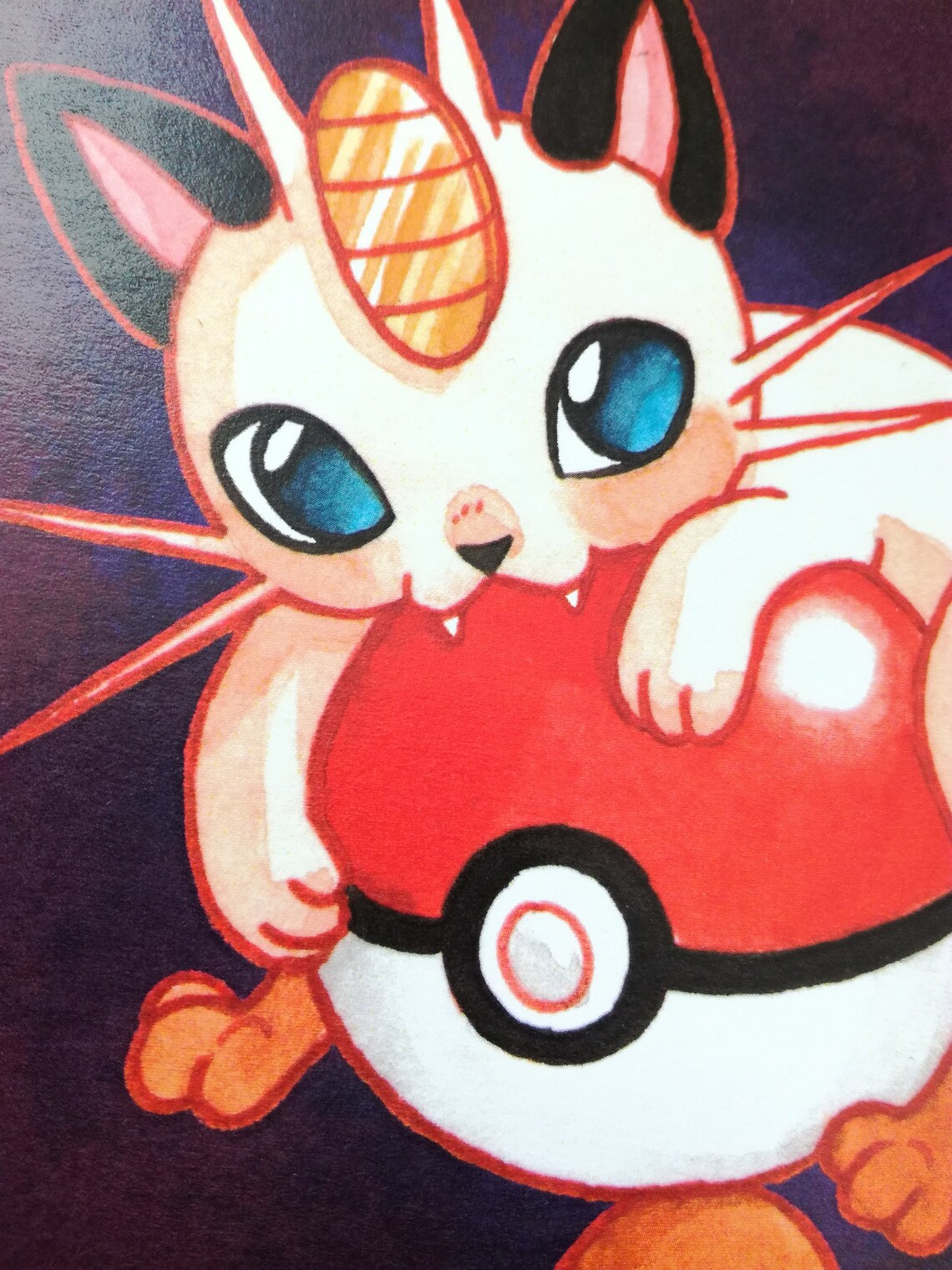 Meoth Card A5 print Pokemon | Etsy