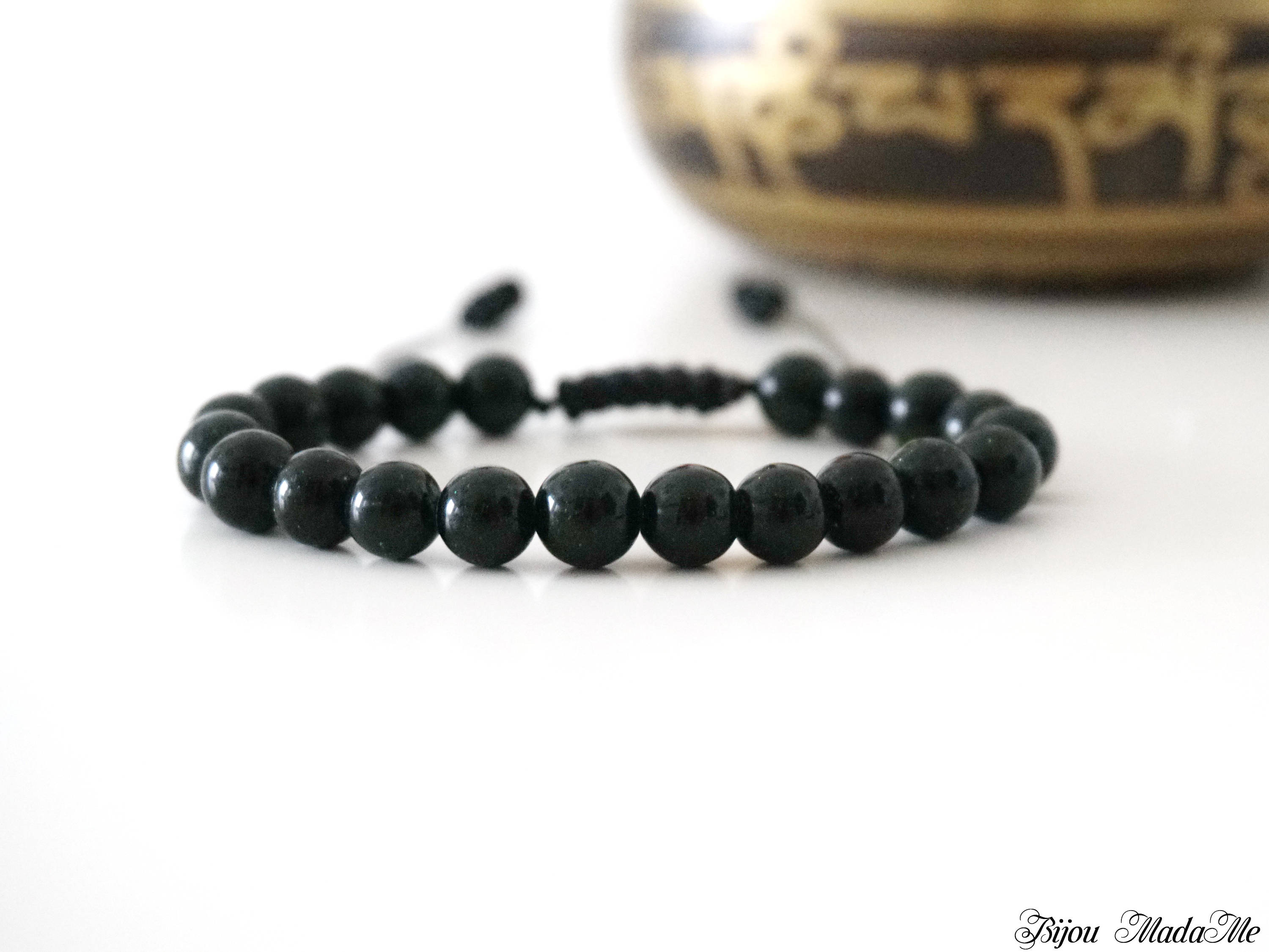 Protection gemstone jewelry man gift Tibetan knot mala Man | Etsy