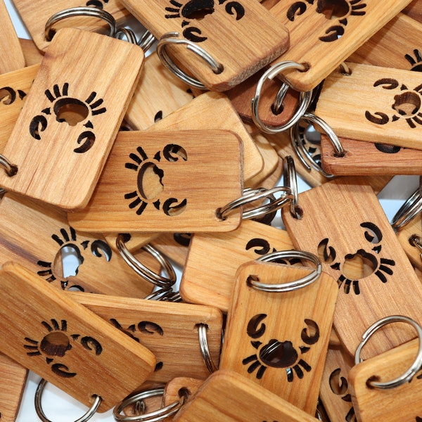 Wooden Key Ring - Etsy
