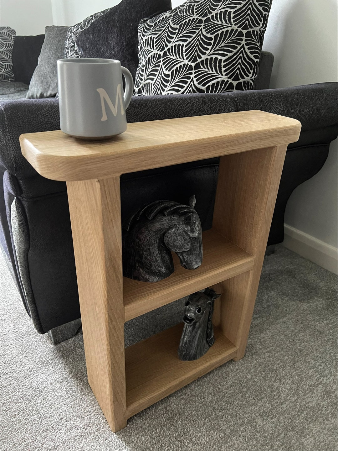 Solid Oak Sofa Side Table / Slim Table / Narrow Coffee Table - Etsy