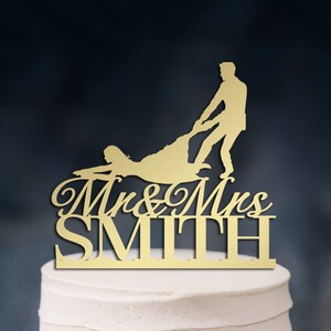 Funny Wedding Cake Topper,silhouette Cake Topper,custom Mr and Mrs Cake ...
