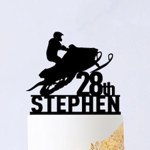Snowmobile Birthday Cake Topper - Snow Truck Cake Topper - Snowmobile ...