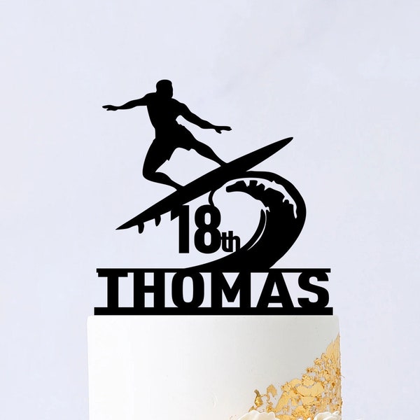 Surfing Cake Topper - Etsy