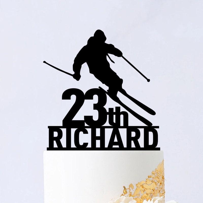 Ski Cake Topper - Etsy