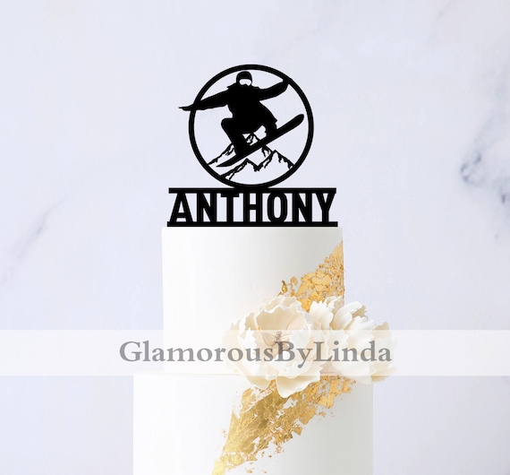 Snowboard Cake Topper Winter Sport Birthday Cake Topper - Etsy