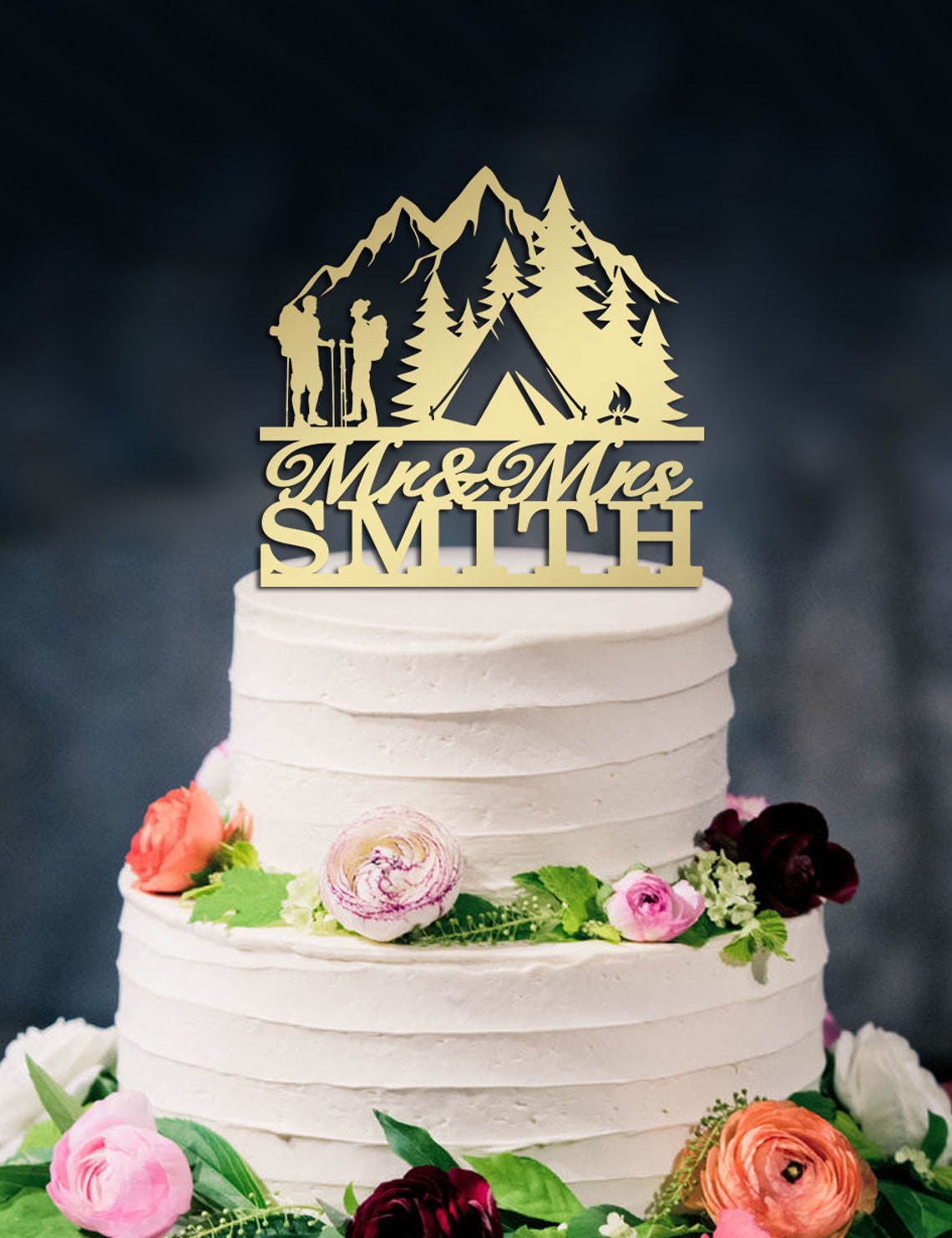 Mountain Cake Topper,wedding Cake Topper, Custom Mr and Mrs Cake Topper ...