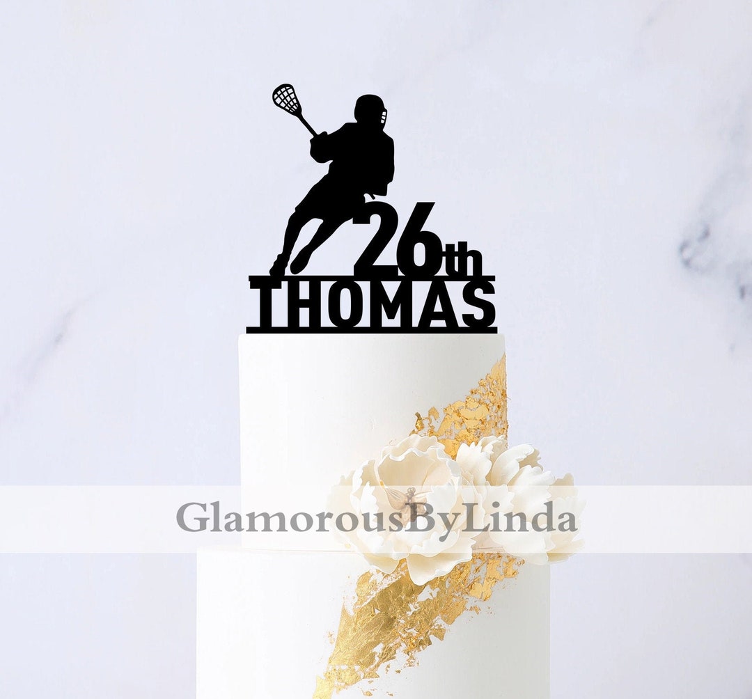 Lacrosse Birthday Cake Topper - Lacrosse Player Cake Topper - Lacrosse ...