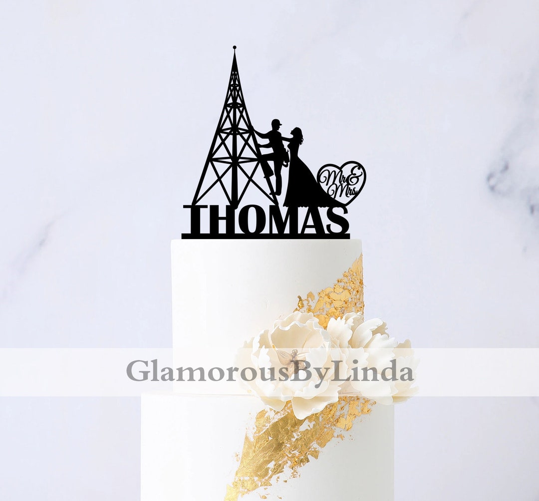 Electrician Wedding Cake Topper - Custom Mr and Mrs Cake Topper ...