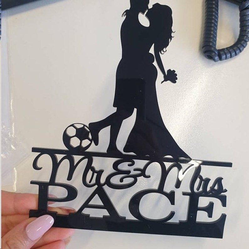 Soccer Wedding Cake Topper,football Cake Topper,custom Cake Topper,mr ...