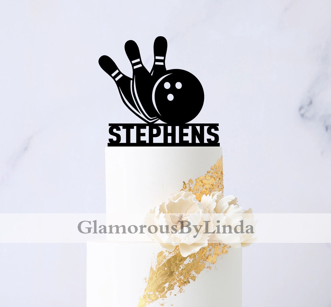 Bowling Cake Topper - Bowling Birthday Cake Topper - Bowling Spare Cake ...