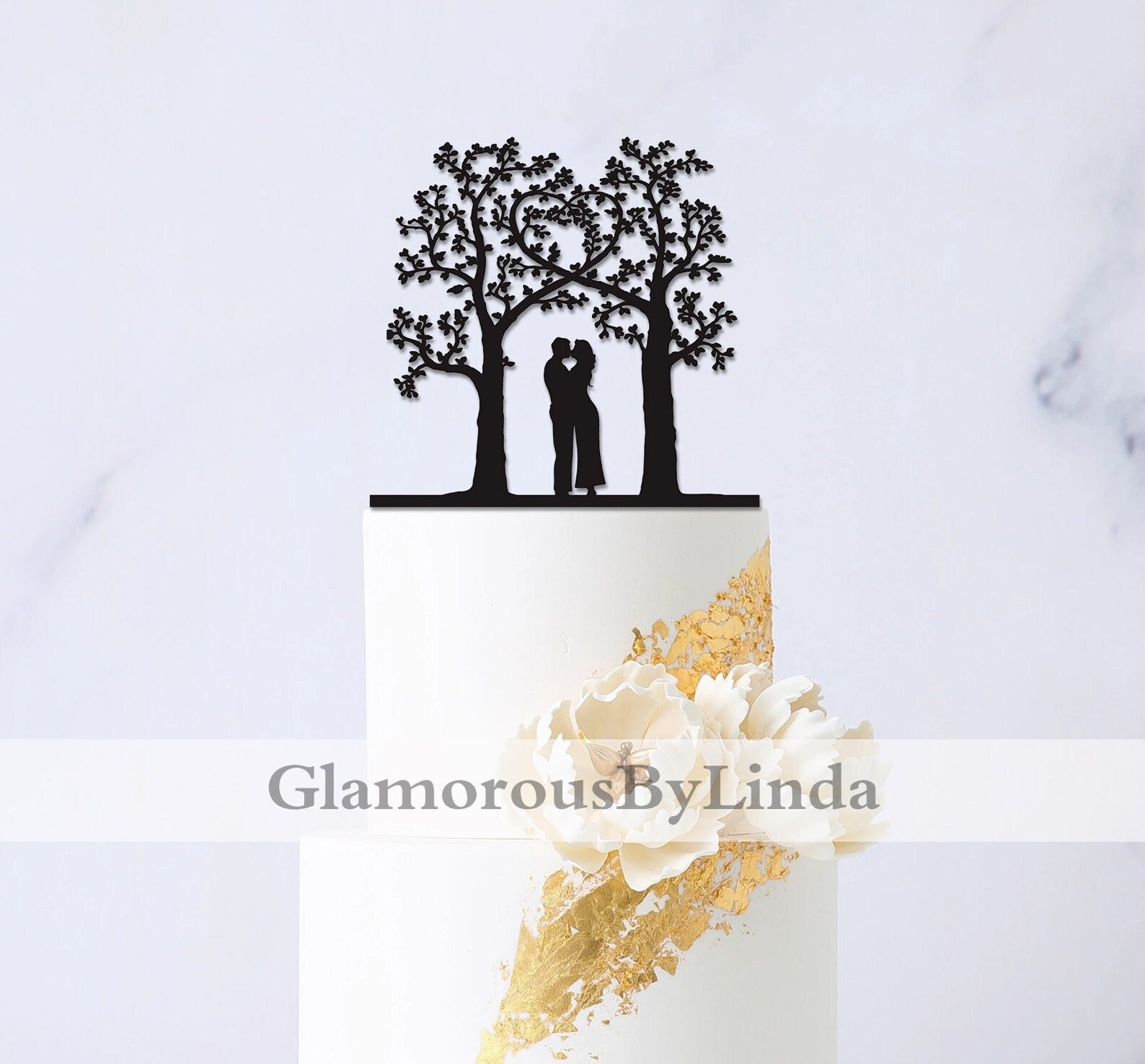 Tree Cake Topper Custom Wedding Cake Topperrustic Wedding - Etsy