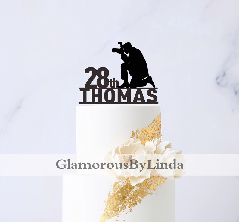Photographer Birthday Cake Topper - Photographer Cake Topper ...