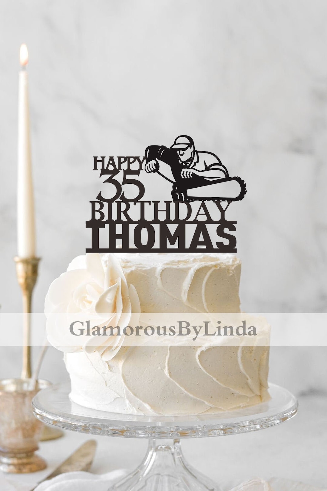 Logger Cake Topper - Timberjack Birthday Cake Topper - Chainsaw Cake ...