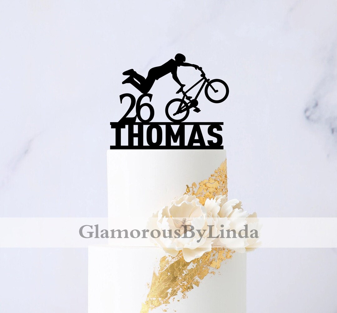BMX Bicycle Cake Topper - Bicycle BMX Sport Birthday Cake Topper ...