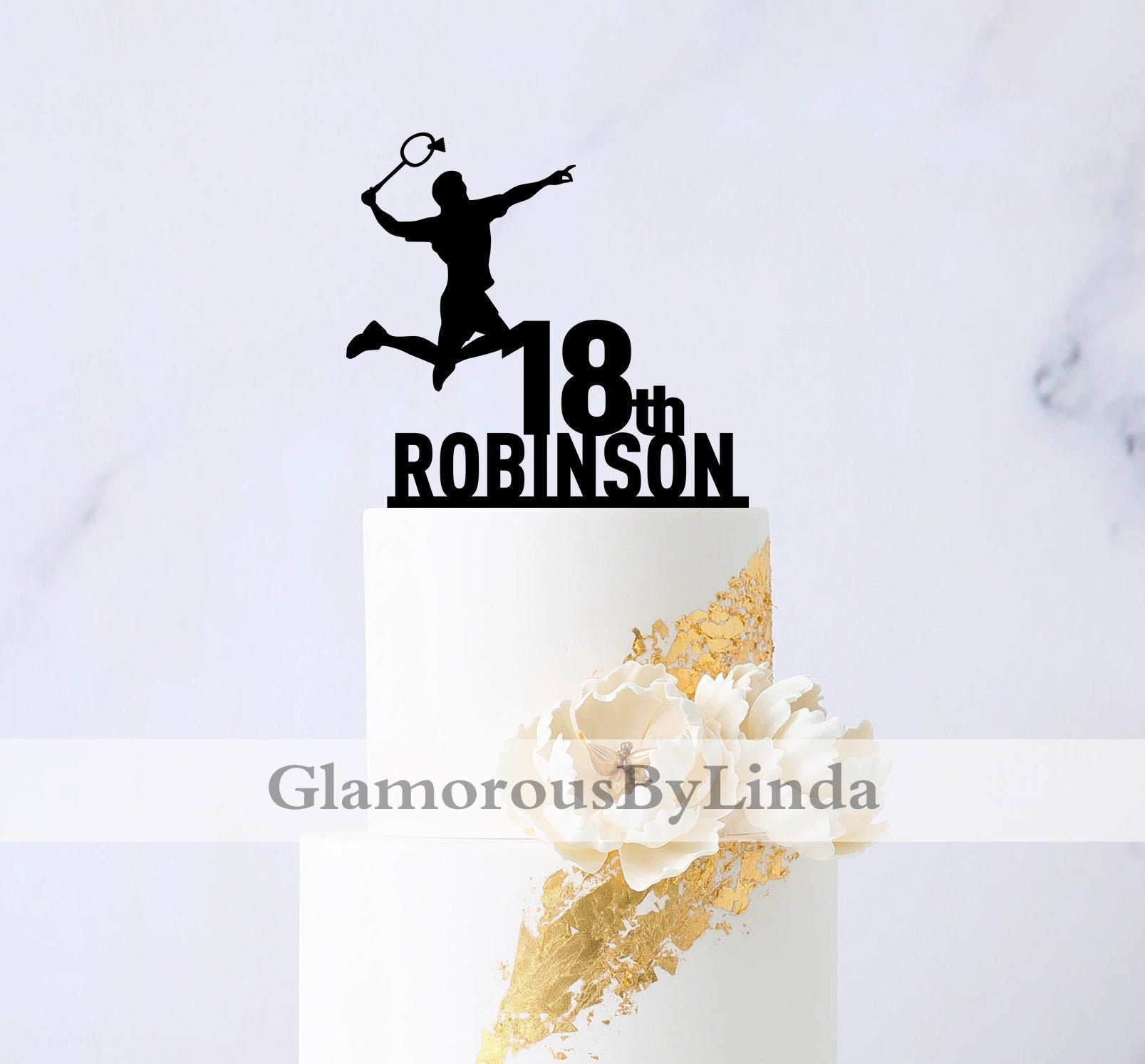 Badminton cake topper Badminton Player Cake Topper | Etsy