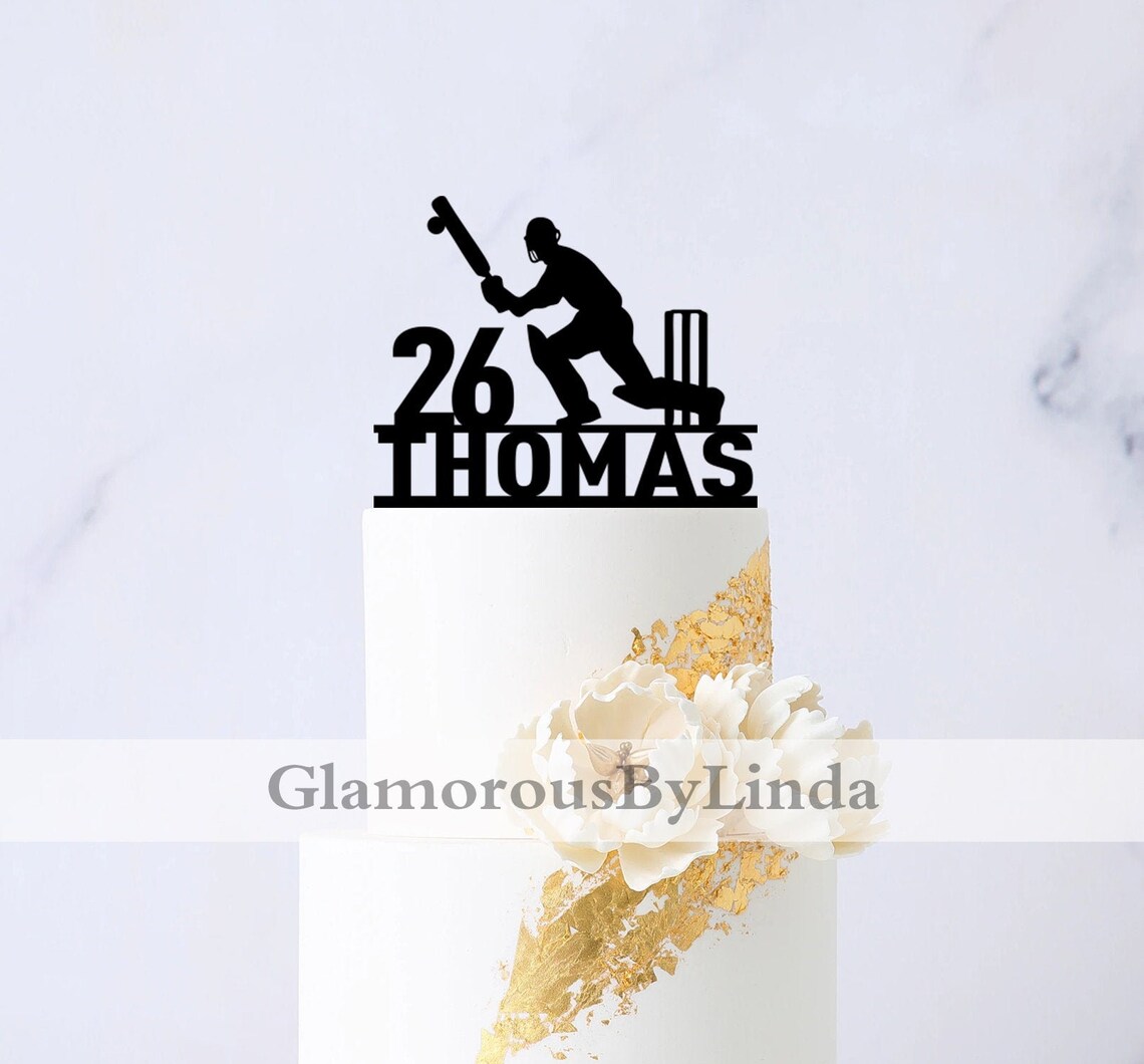 Cricket Birthday Cake Topper Cricket Sport Cake Topper | Etsy