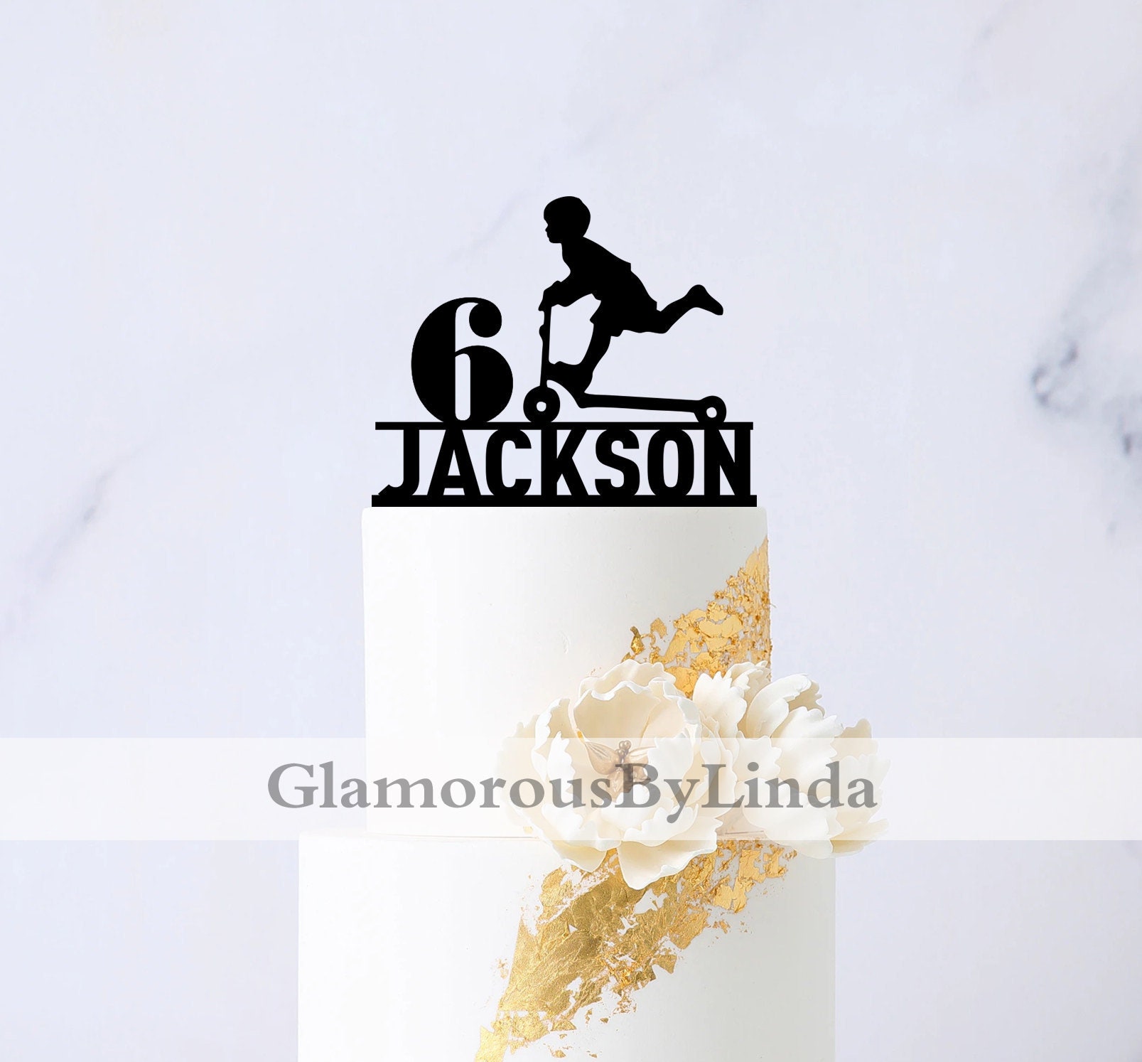 Scooter Cake Topper Push Scooter Birthday Cake Topper | Etsy