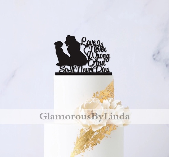 Simba and Nala Cake Topper Disney Wedding Cake Topper the | Etsy