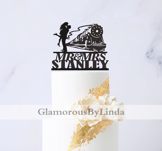 Train Wedding Cake Topper Train Cake Topper Custom Cake - Etsy