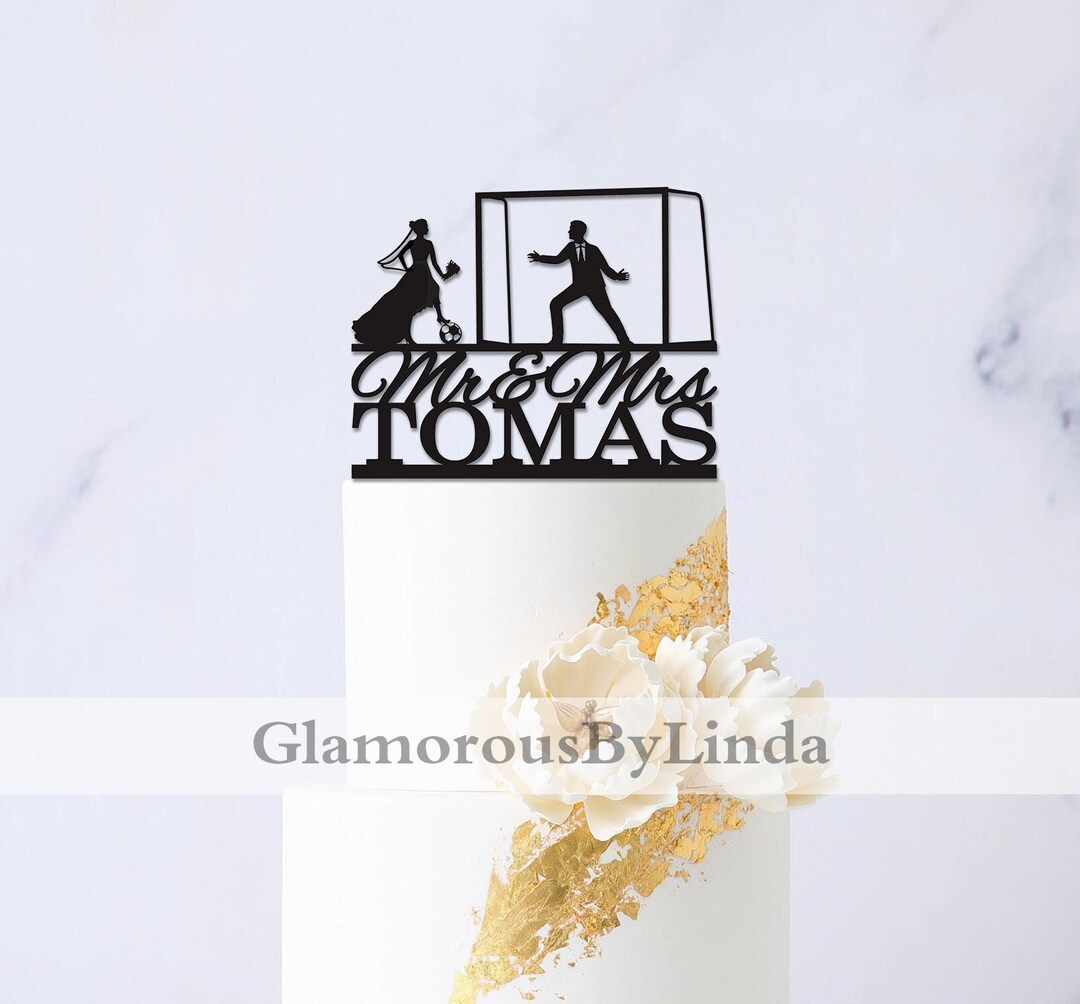 Soccer Wedding Cake Topper,football Wedding Cake Topper,funny Wedding ...