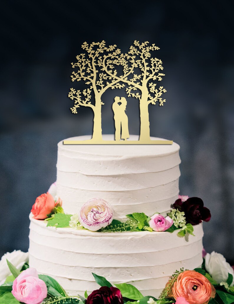 Tree Cake Topper Custom Wedding Cake Topperrustic Wedding - Etsy