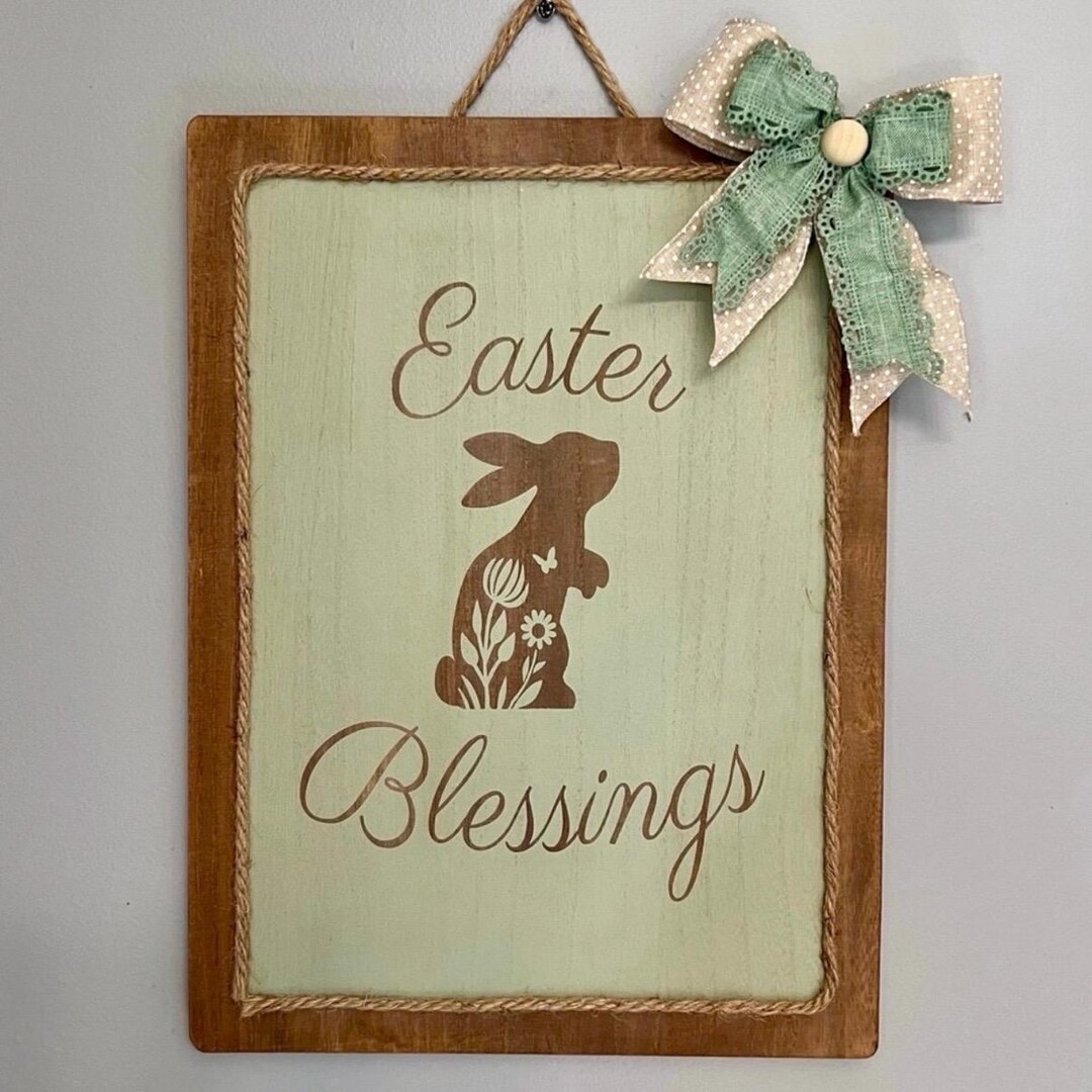 Easter Blessings Sign - Etsy