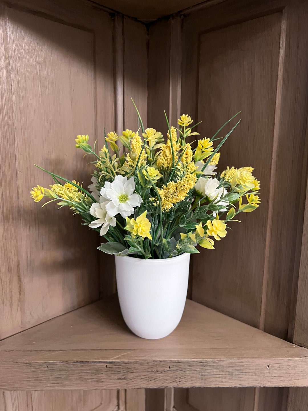 Spring Faux Flower Arrangement - Etsy