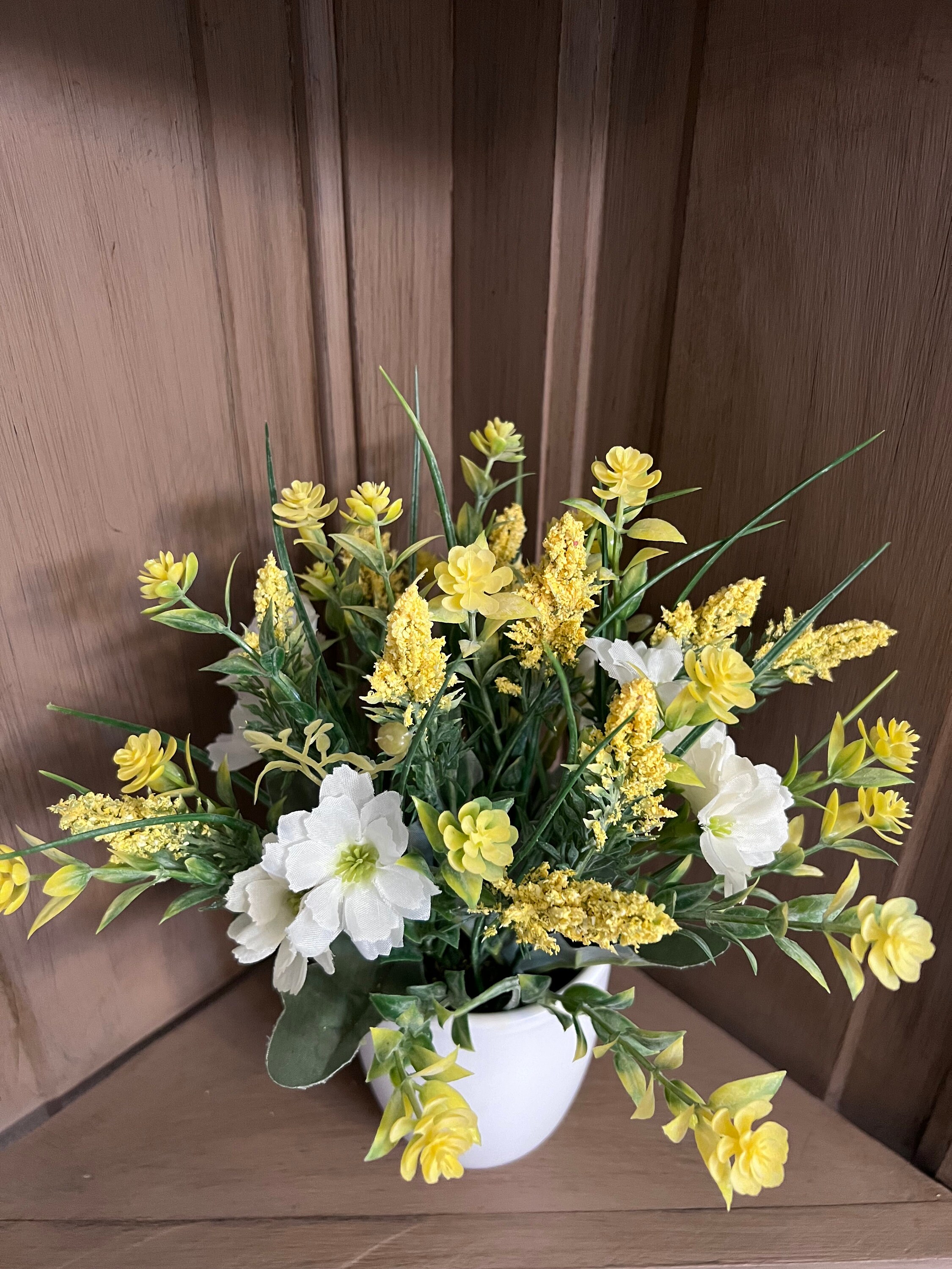 Spring Faux Flower Arrangement - Etsy