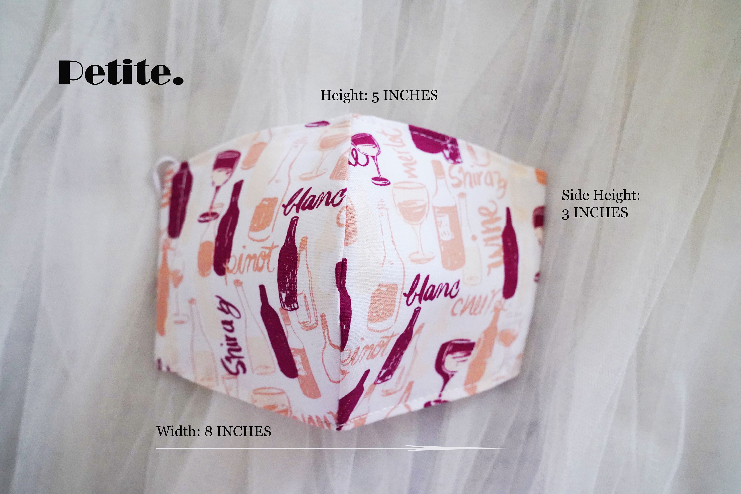 Wine Not Wine Fabric Face Mask With Filter 3 Layers - Etsy Denmark