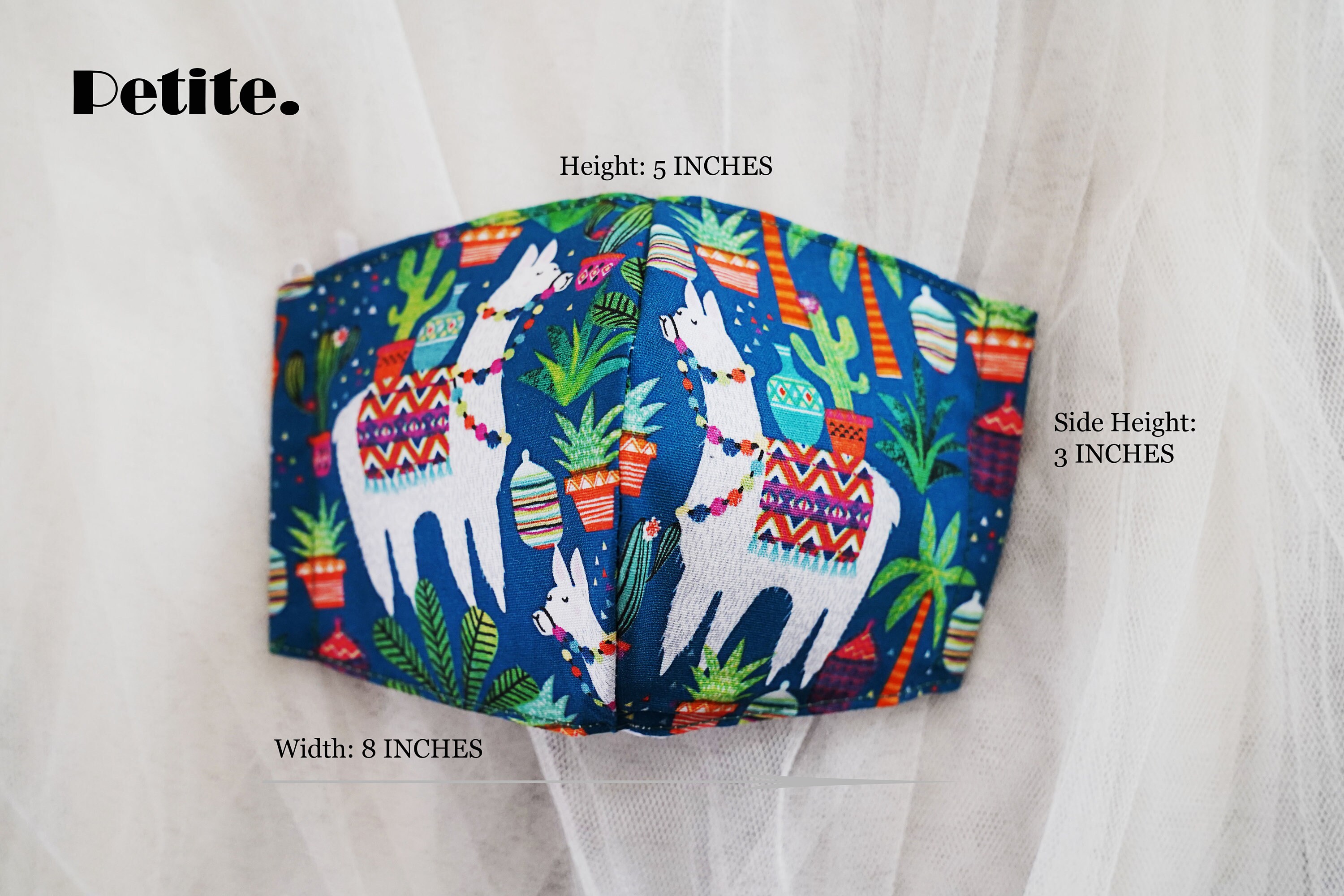 Llama Alpaca Fabric Face Mask With Filter, 3 Layers, Washable Mask ...