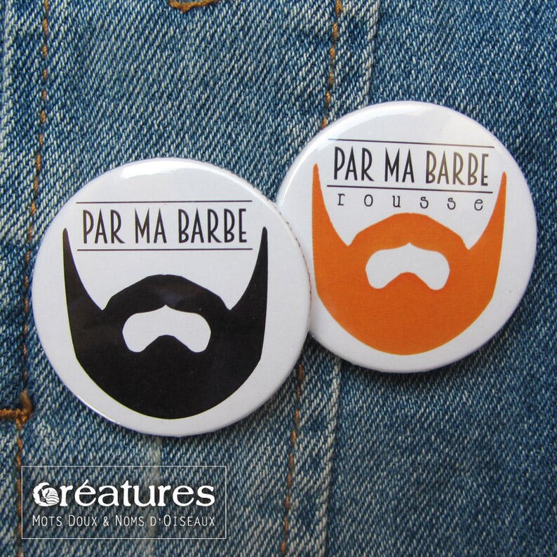 38mm Badge by Beard or by My Beard Redhead . - Etsy