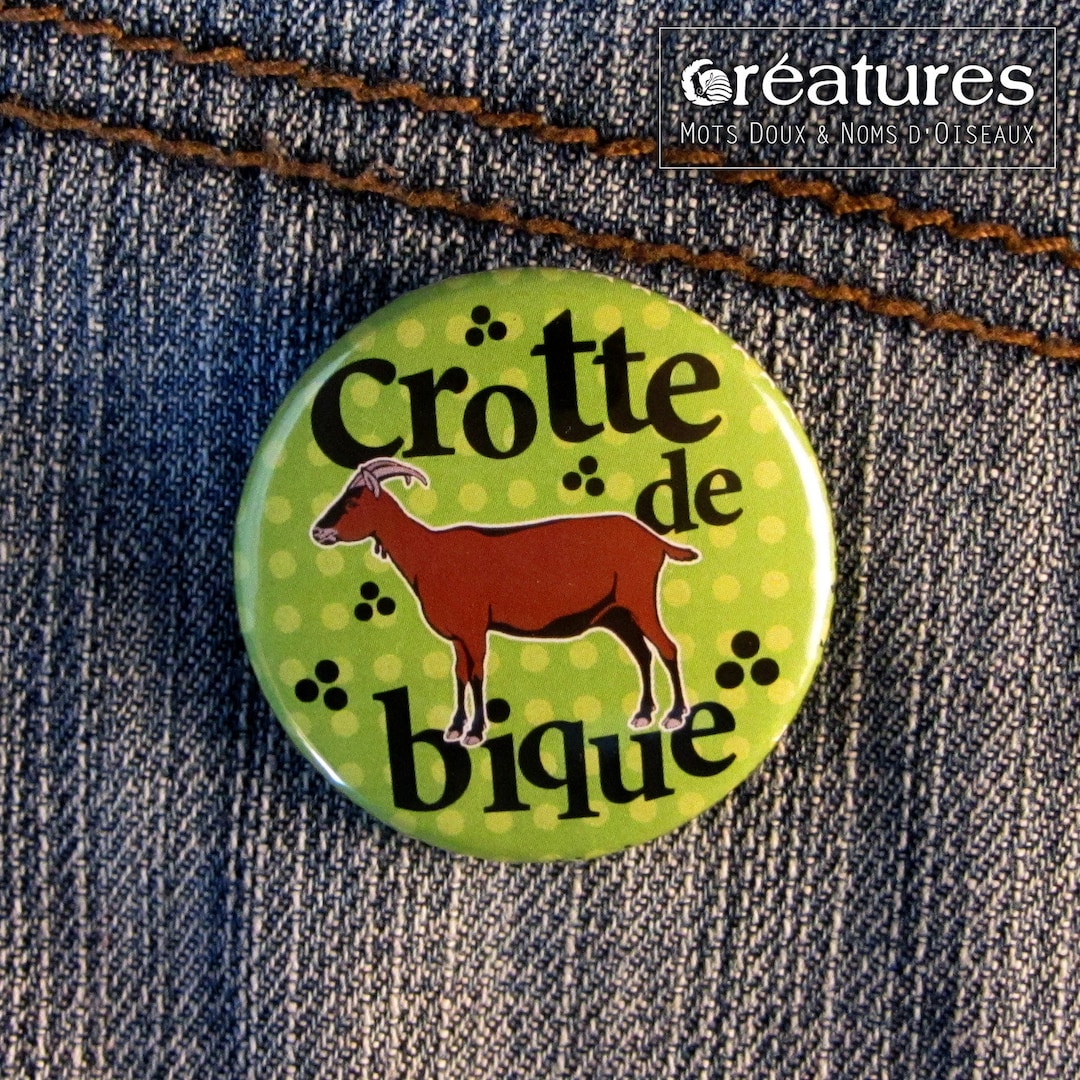 Badge Crotte de Bique Badge ou Magnet Chèvre Alpine Polka Dots - Etsy ...