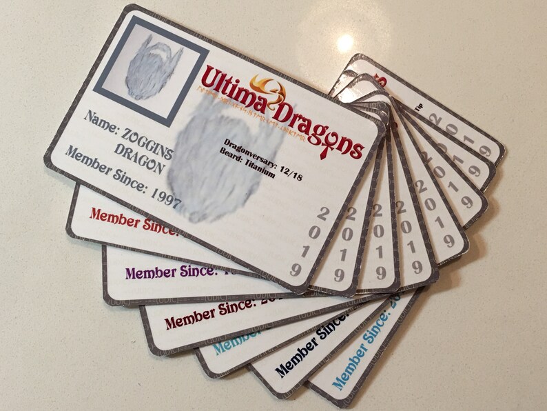 Ultima Dragons ID Card - Etsy