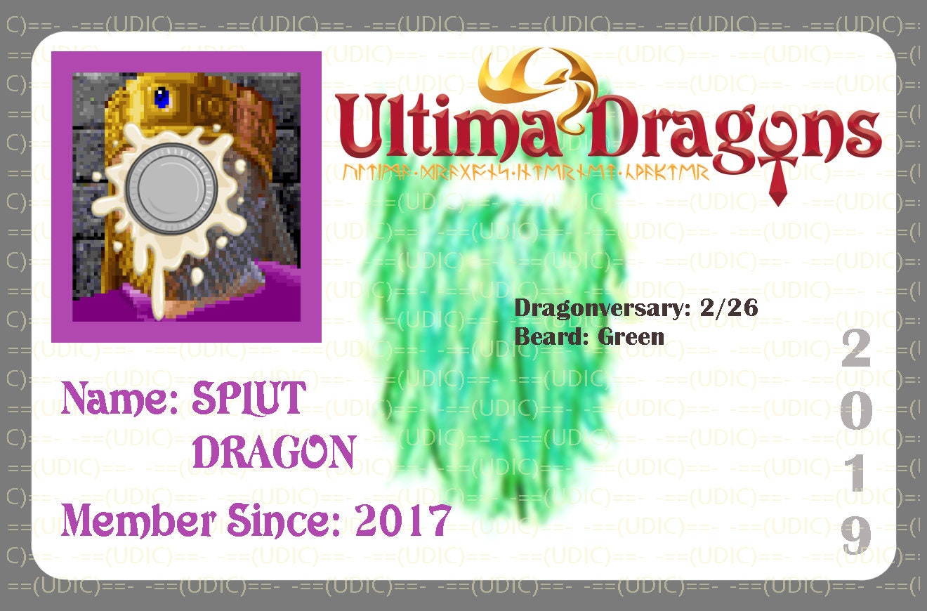 Ultima Dragons ID Card - Etsy