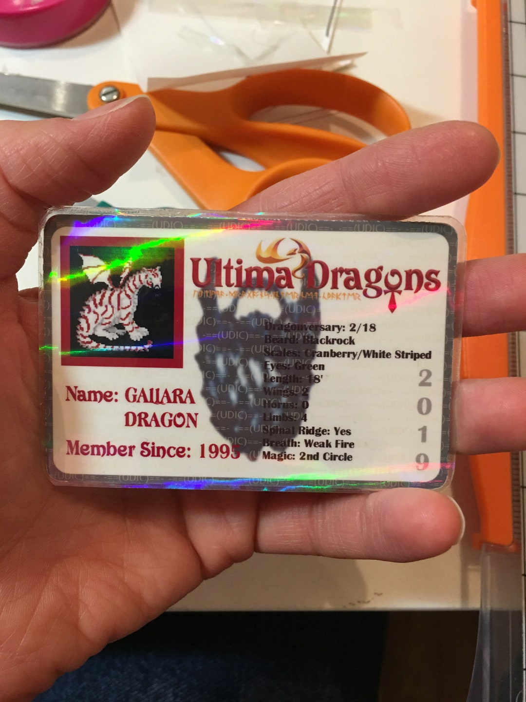 Ultima Dragons ID Card - Etsy