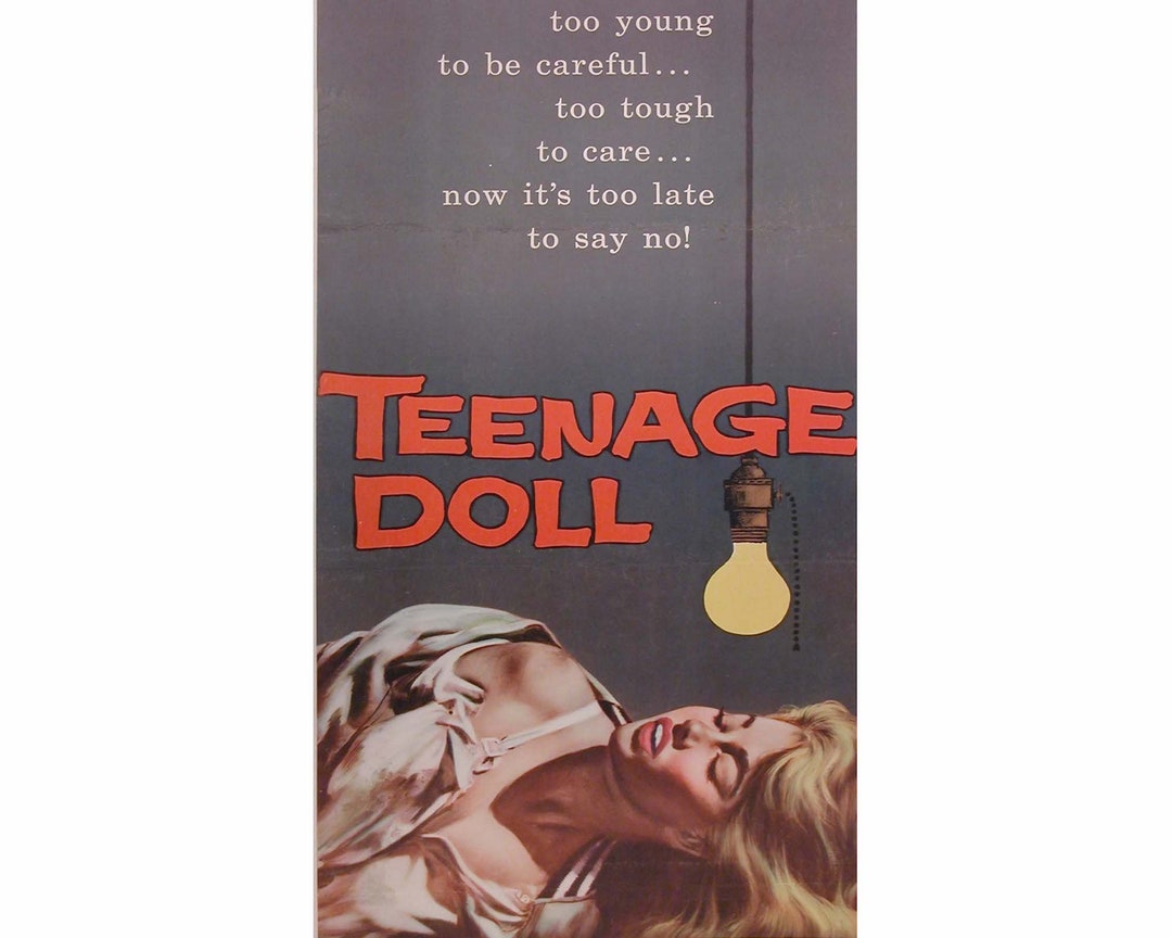 Original, Vintage 1957 US Movie Poster for 'teenage Doll', Roger Corman ...