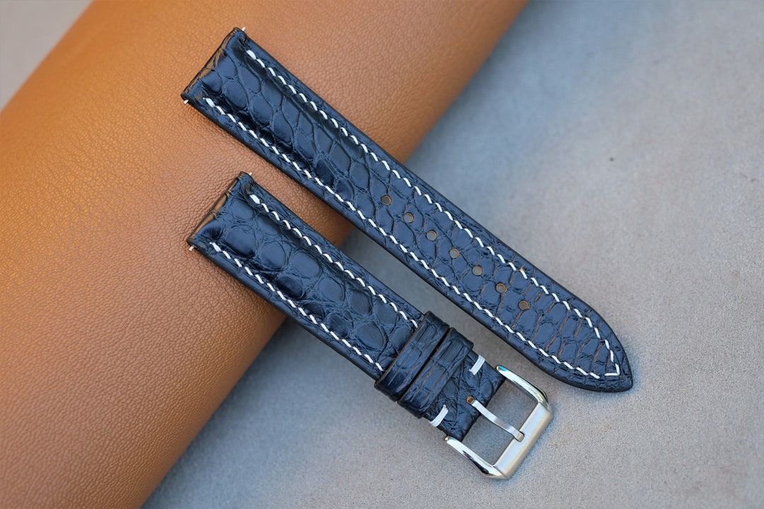 Dark Blue Watch Strap, Custom Watch Strap, Vintage Watch Strap ...