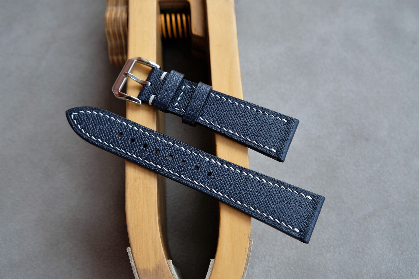 Taiga Leather Watch Strap Dark Blue Watch Strap Vintage - Etsy