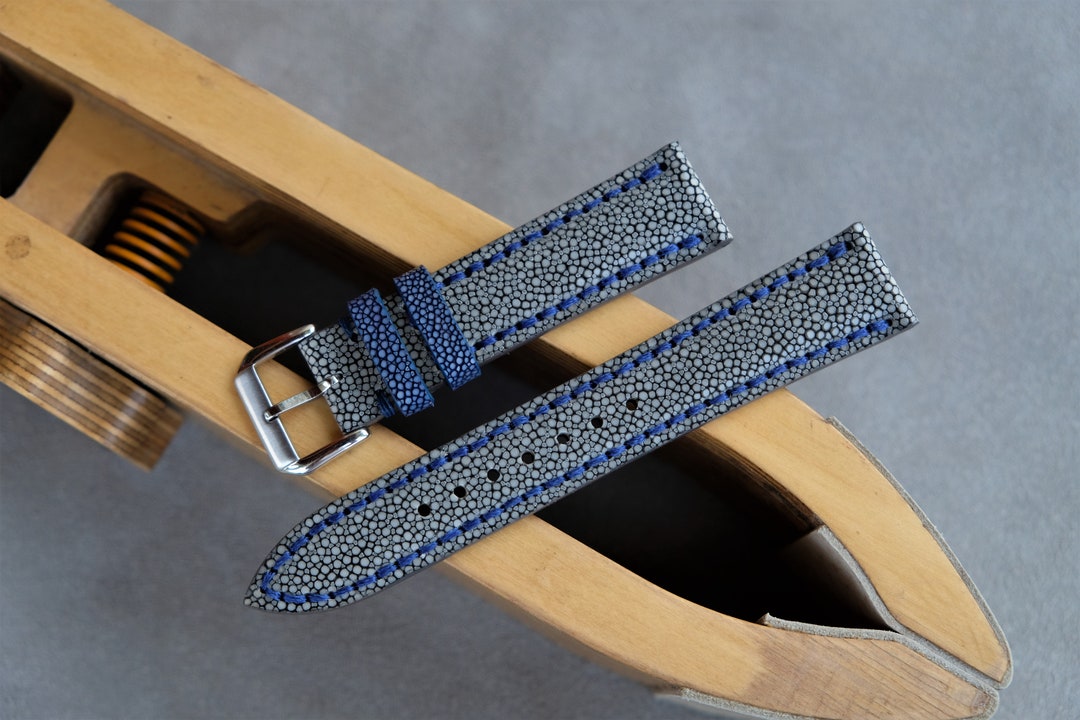 Stingray Watch Band, Gray Watch Band, Handmade Watch Band, Custom Watch ...