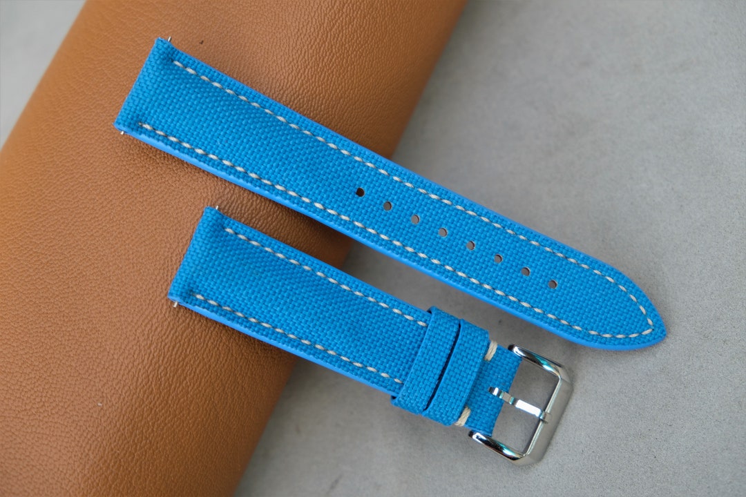 Fabric Watch Strap, Turquoise Watch Strap, Vintage Watch Strap, Custom ...