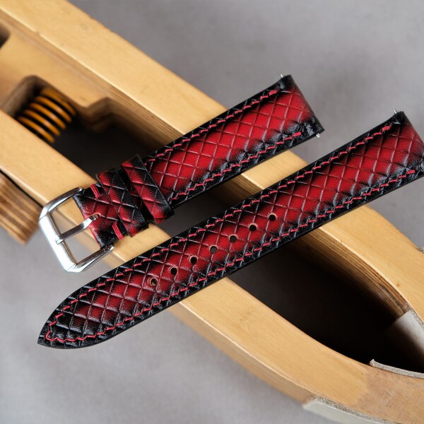 Dark Red Leather - Etsy