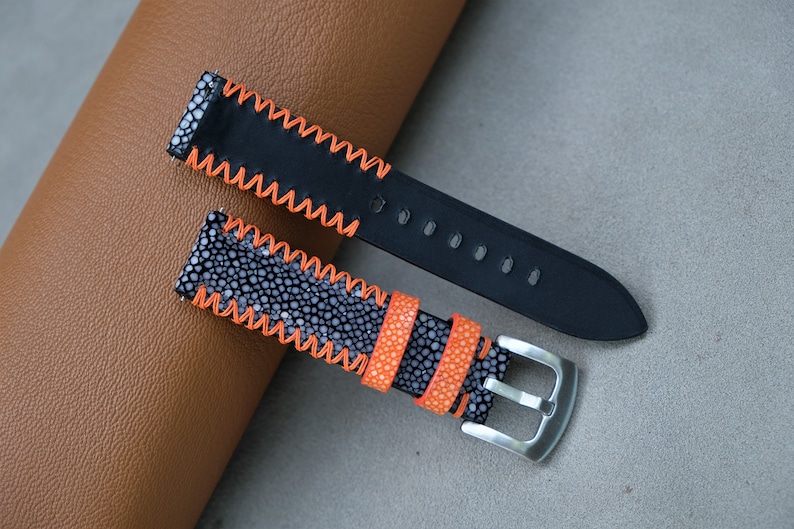 Stingray Watch Strap: Handmade Custom Leather Band - Etsy