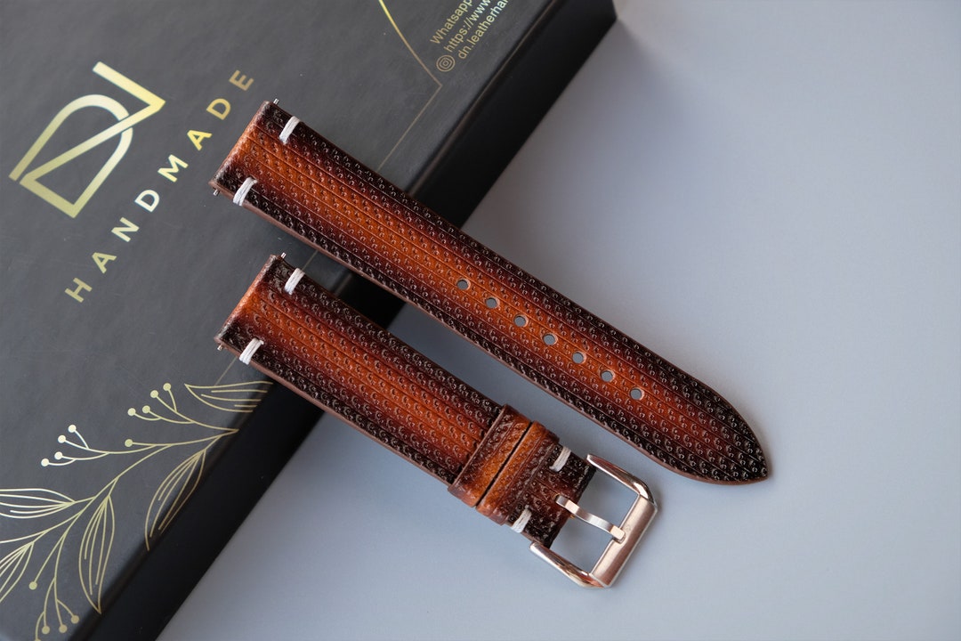 Veg Tan Leather Watch Strap, Light Browr Watch Strap, Custom Watch ...