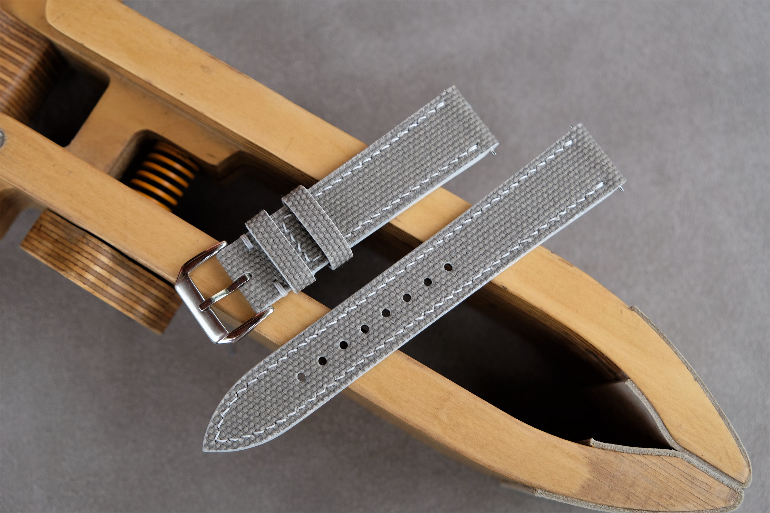 Canvas Watch Band Gray Watch Band 14mm 16mm 17mm 18mm 19mm - Etsy