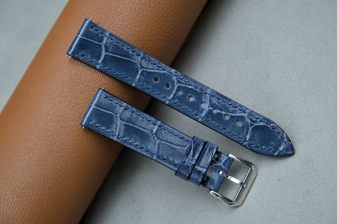 Dark Blue Watch Strap, Vintage Watch Strap , Custom Watch Strap ...