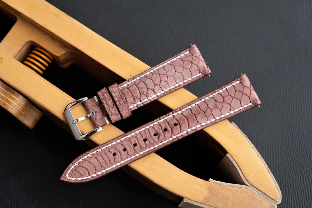 Exotic Leather Watch Strap, Vintage Watch Strap, Custom Watch Strap ...