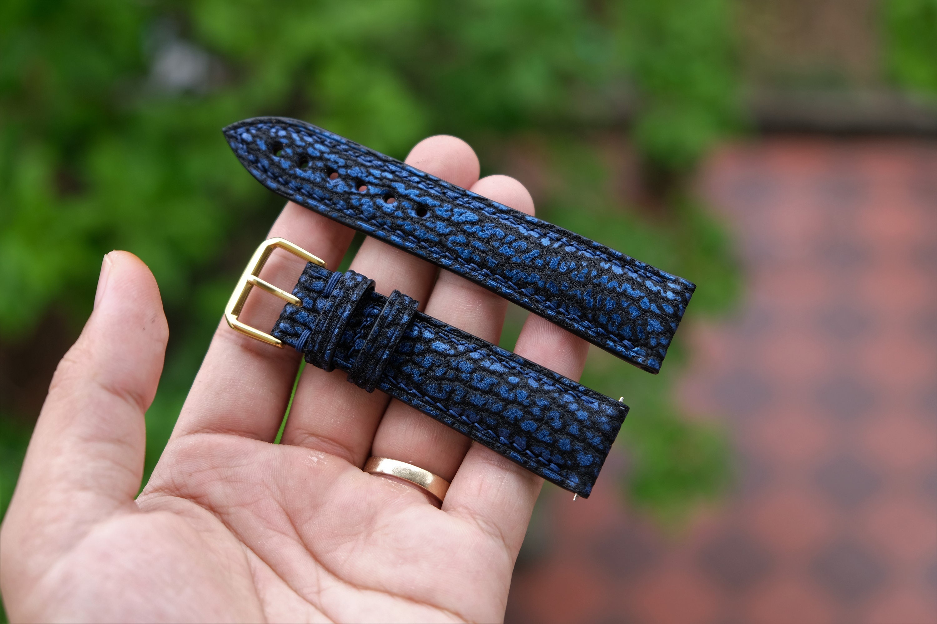 Shark Skin Watch Strap Shark Skin Watch Strap Blue Watch - Etsy UK