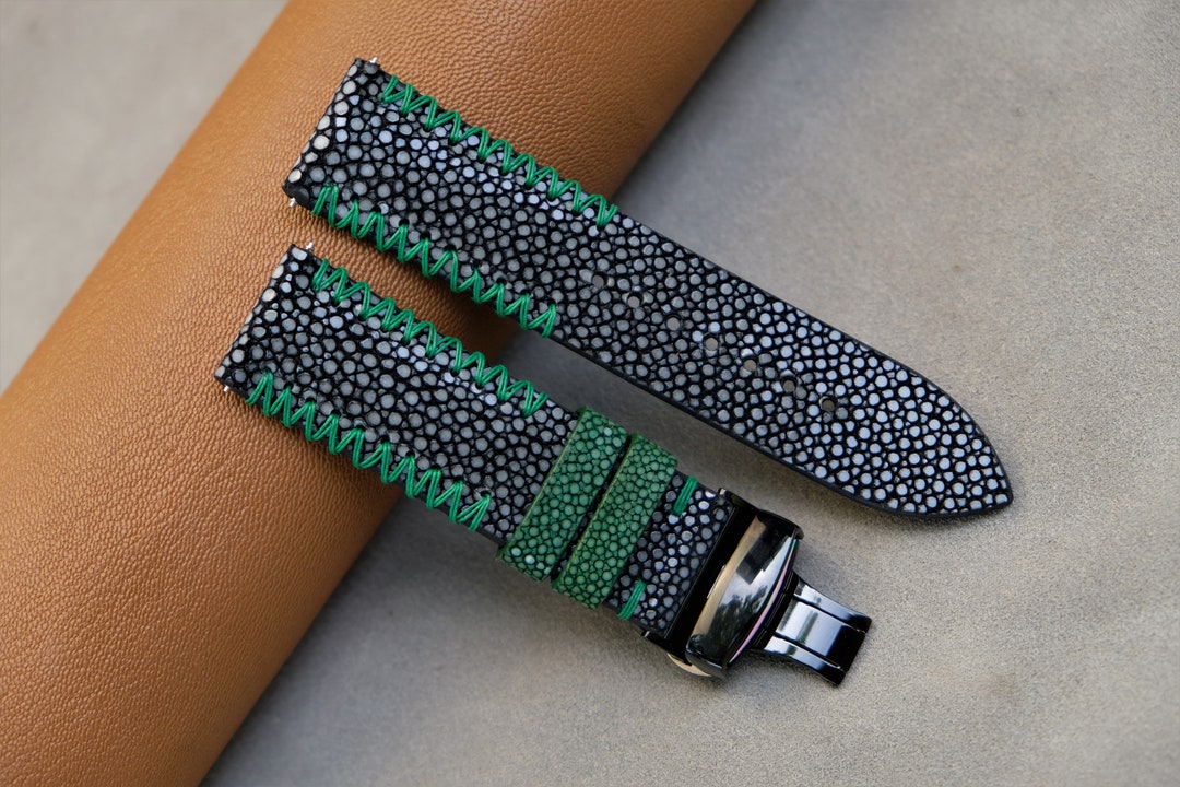 Handmade Black Stingray Watch Strap: 14mm-26mm - Etsy