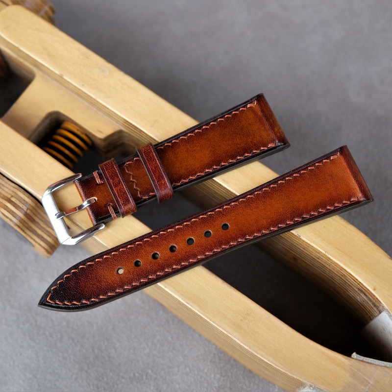 Brown Leather Watch - Etsy